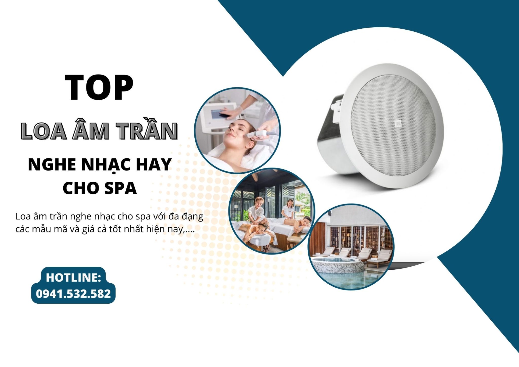 Loa âm trần nghe nhạc cho spa chọn loại nào?